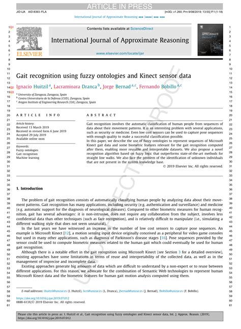 pdf artificial neural network based gait recognition