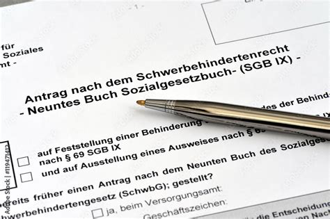 Behinderung Schwerbehinderung Antrag Formular