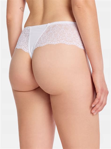 Stringi Damskie Seksowne Majtki Koronkowe białe L 14001063939 Allegro pl