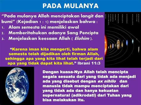 Penciptaan Langit Dan Bumi Ujian