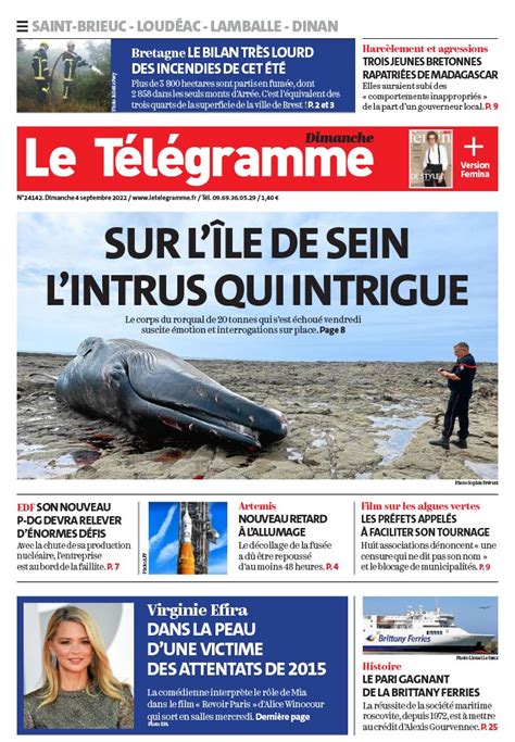 Le Télégramme N20220904 du 04 septembre 2022 à télécharger sur iPad