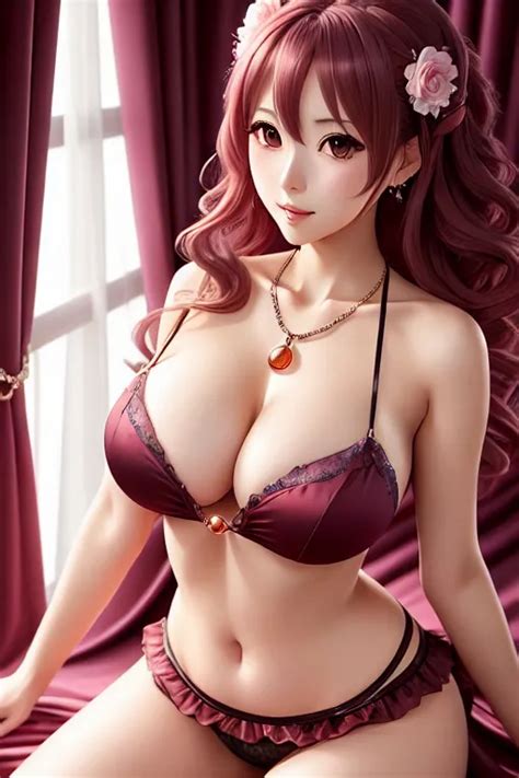 Dopamine Girl A Oil Painting Of Inori Yuzuriha Wearing Frock Kneeing