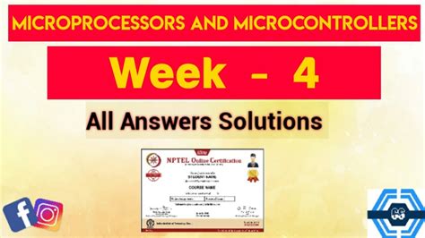microprocessors and microcontrollers week 4 quiz answer solution nptel 2023 youtube