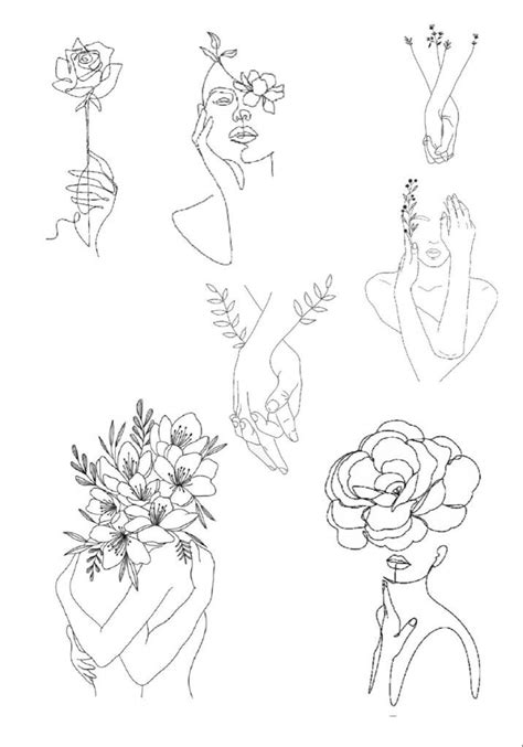 Line Drawing Tattoos One Line Tattoo Line Art Drawings Tattoo