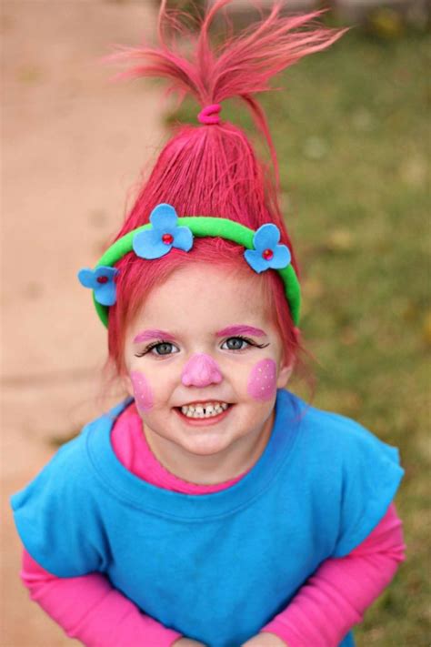 Princess Poppy Trolls DIY Halloween Face Paint I Used Regular Face