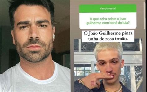 João Guilherme rebate Rodrigão após ser criticado por usar esmalte rosa