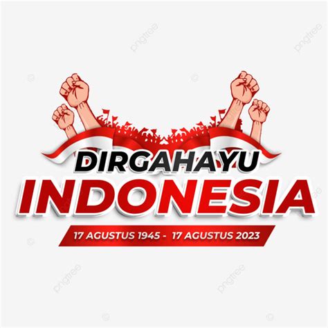 Greeting Card Of Hut Ri Indonesian Independence Day With Red