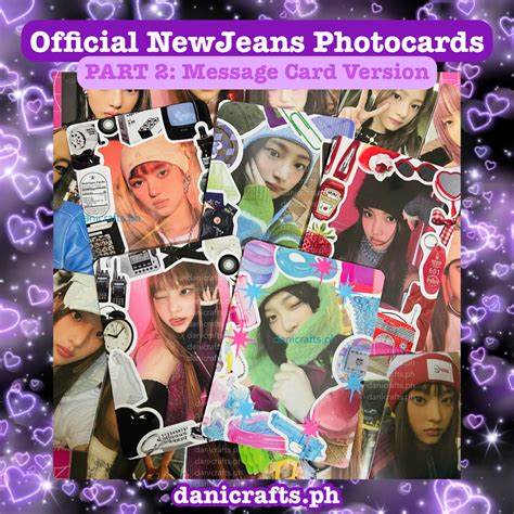 Official New Jeans OMG Message Card Photocards Tingi Pc Photo Card