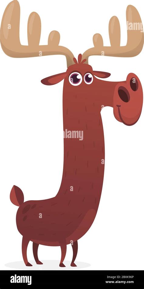 Feliz personaje de dibujos animados alce Ilustración de alces