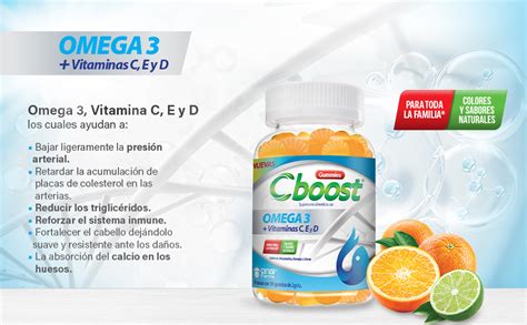 C Boost Gomitas Omega 3 Vitaminas C E Y D Vitamina D Vitamina E