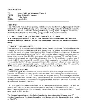 Fillable Online MEMORANDUM TO Mayor Smith And Members Of Council MASK