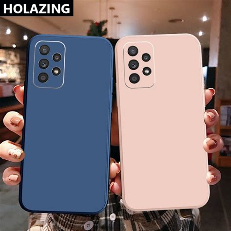 Capa Flexível De Silicone Borda Quadrada Para Samsung Galaxy A31