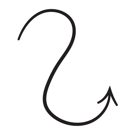 Line Art Arrow With Black Thin Line Png With Transparent Background