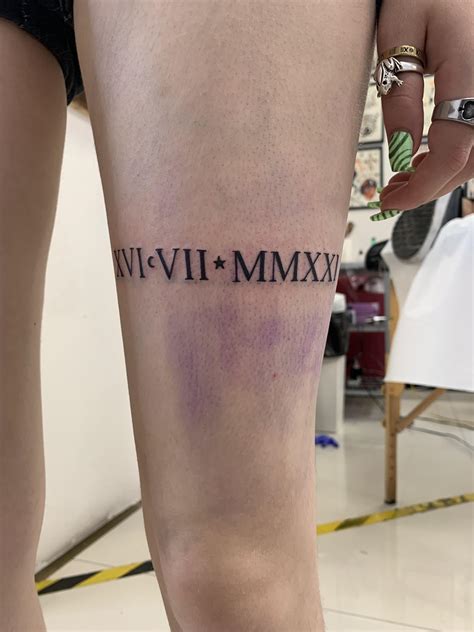 Top More Than 67 Roman Numerals Tattoo Thigh Latest In Cdgdbentre