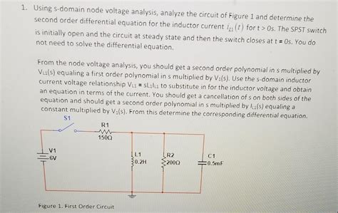 Solved Using S Domain Node Voltage Analysis Analyze The Chegg