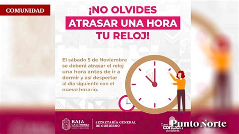 Este Domingo Inicia El Horario De Invierno En Baja California Punto Norte