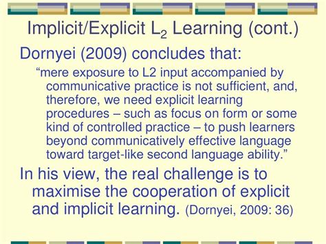 implicit and explicit learning knowledge and instruction