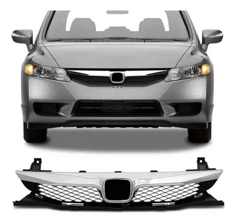 Grade New Civic Friso Cromada Emblema Parcelamento Sem