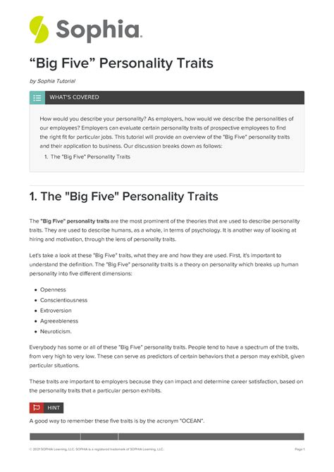 big five personality traits 4