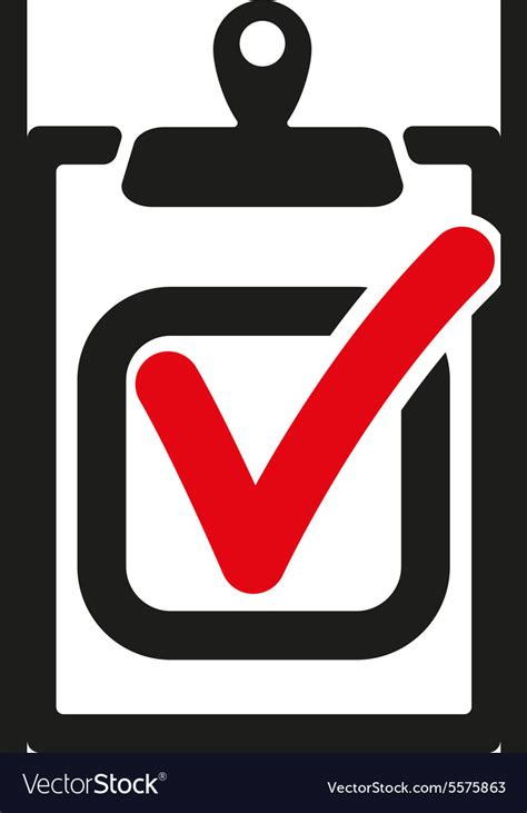 Checklist Icon Clipboard And Executed Task Vector Image