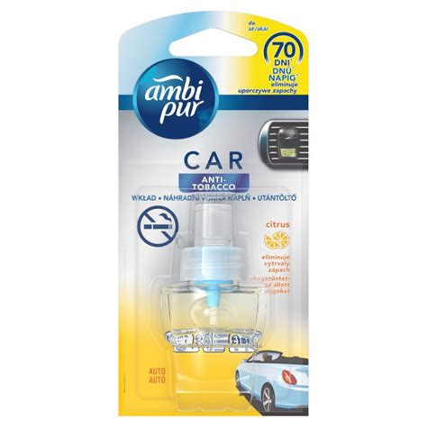 Ambi Pur Car Anti Tobacco Samochodowy Odświeżacz Powietrza Klips 1 Sztuka