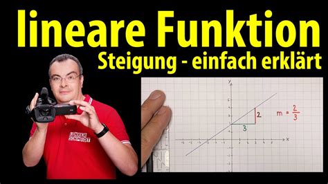 lineare Funktion Steigung einfach erklärt Lehrerschmidt YouTube