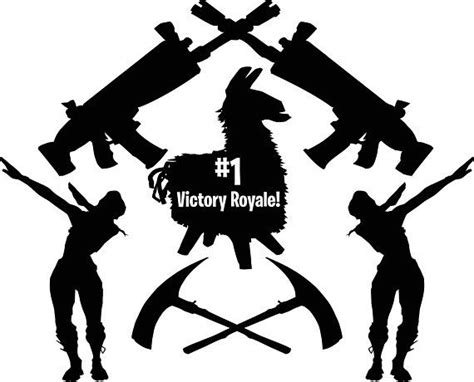 Number 1 Battle Royal Llama Fortnite SVG Birthday Fun Fortnite