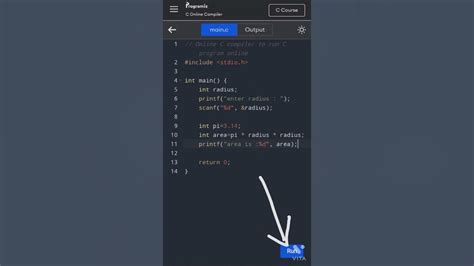 write program to calculate the area of circle youtube