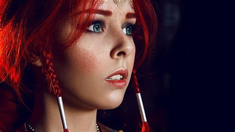 Triss Cosplay Fantasy Model Cosplay Redhead The Witcher Face