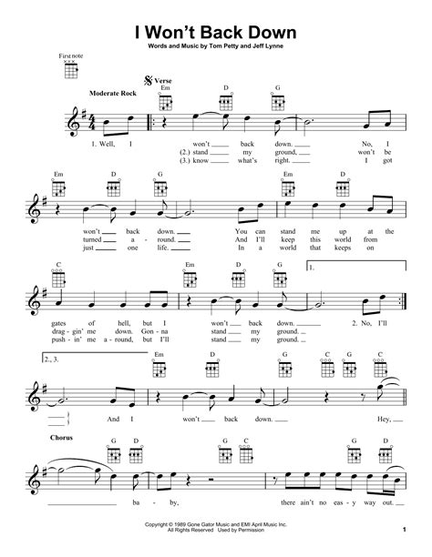 I Won T Back Down By Tom Petty Ukulele Guitar Instructor