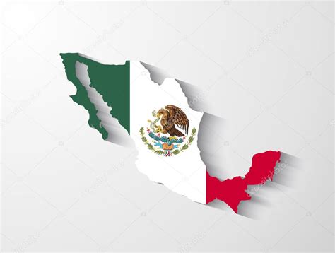 Mapa de México con efecto sombra Stock Vector by bymandesigns 51582871