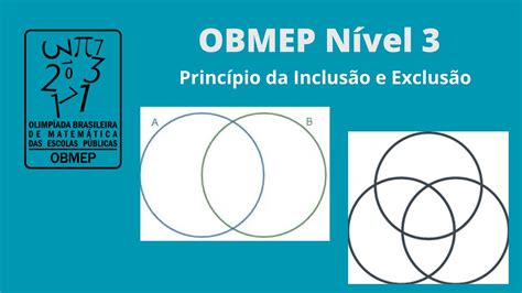 OBMEP Nível 3 Princípio da Inclusão Exclusão YouTube