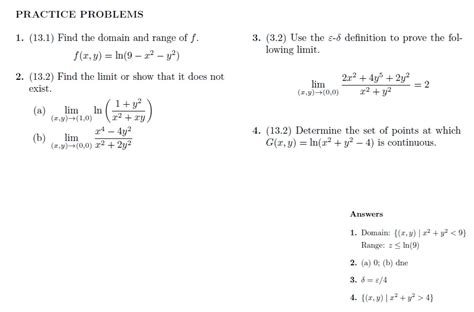 solved find the domain and range of f f x y ln 9 x 2