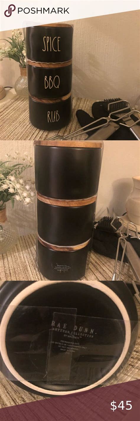 New Rae Dunn Spice Rub Bbq Cellar Canisters Spice Rub Bbq Dunn