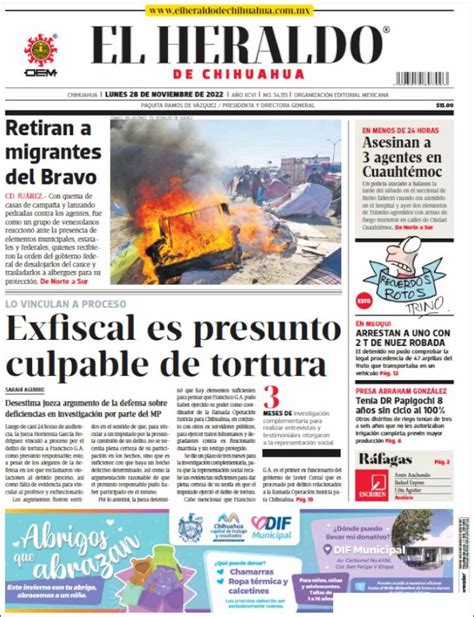 Peri Dico El Heraldo De Chihuahua M Xico Peri Dicos De M Xico Toda