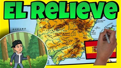 El RELIEVE de ESPAÑA para NIÑOS de PRIMARIA YouTube