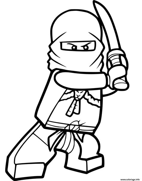 Coloriage Ninjago Kai Ninja Maitre Du Feu JeColorie