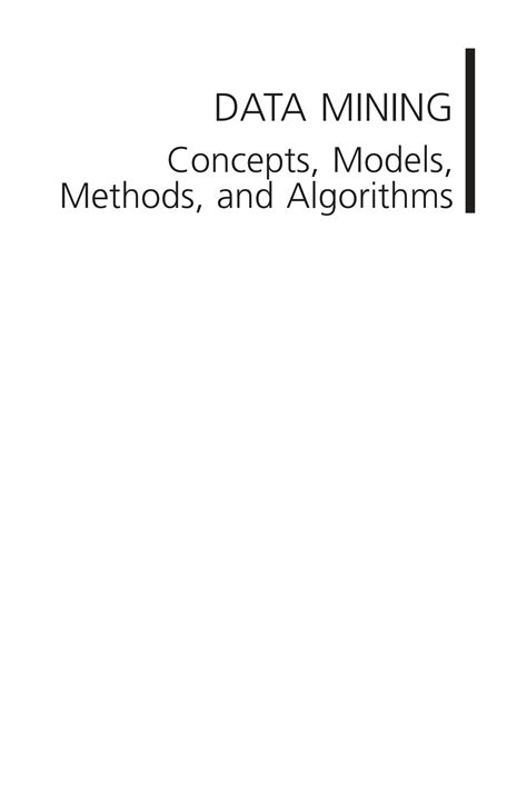 solution data mining concepts models methods and algorithms 2nd ed kantardzic 2011 08 16