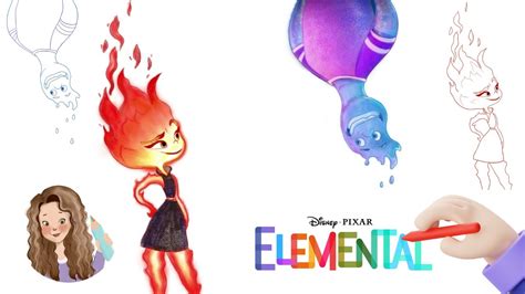 Elemental Drawing How To Draw Ember And Wade Youtube