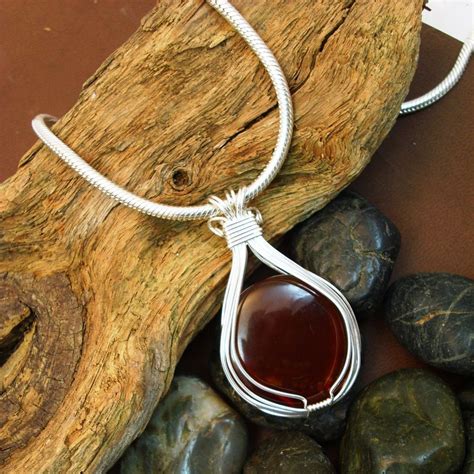 INTERCHANGEABLE Wire Wrapped Cabochon Pendant Change Your Etsy