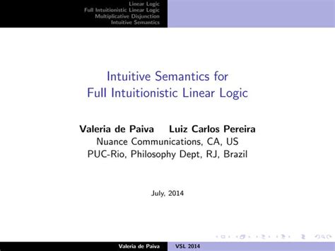 intuitive semantics for full intuitionistic linear logic 2014 ppt