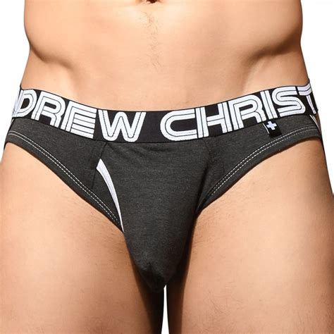 Andrew Christian Almost Naked Fly Tagless Jock Charcoal INDERWEAR
