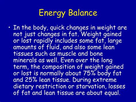PPT Energy Balance And Body Composition PowerPoint Presentation Free