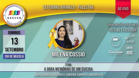 GEECEB TV A Obra Memórias de Um Suicida Milena Cossio YouTube