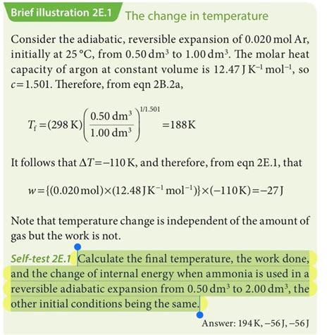 Solved Calculate The Final Temperature The Work Done And Chegg