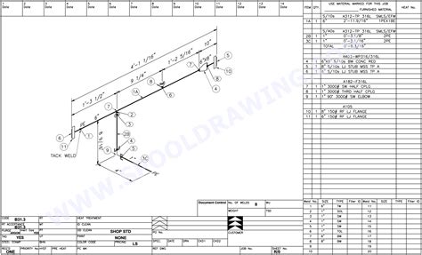 Pipe Spool Shop Drawing Pipe Spool Shop Drawing Detailing Drafting