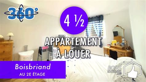 Appartement à louer Visite virtuelle Apartment Tour Boisbriand 4 ½