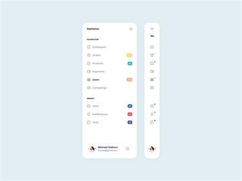 Sidebar Menu Ui By Mikheil Gogiberidze For Zezva Agency Design On Dribbble