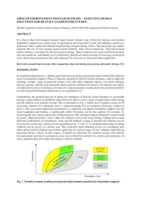 PDF GROUND IMPROVEMENT INSTEAD OF PILING EFFECTIVE Stone Columns
