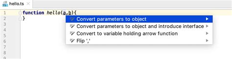 refactoring typescript webstorm documentation